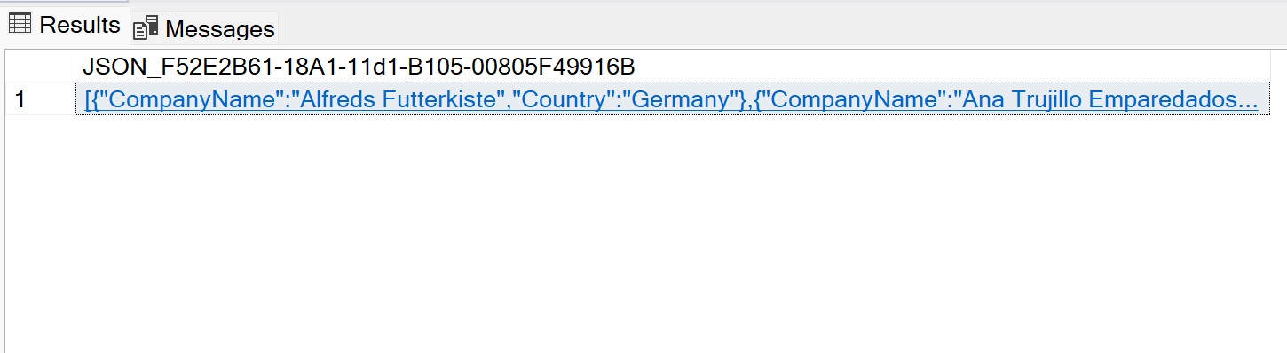 Soporte de JSON para SQL Server – visOal